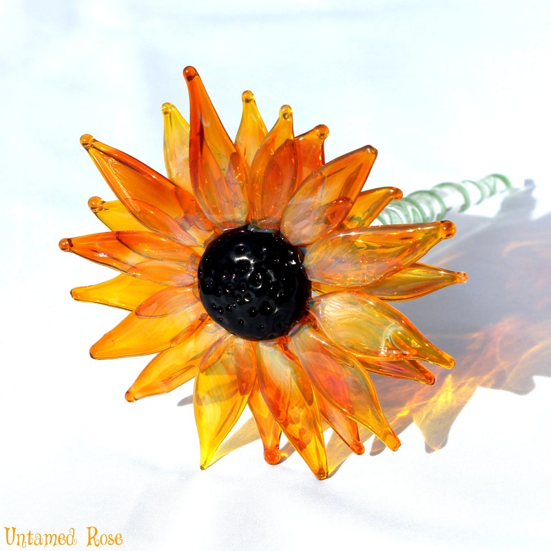 Blown Glass Flowers - Etsy