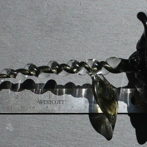 Black Rose Glass Long Stemmed Rose, Borosilicate Lampwork Flower Hand ...