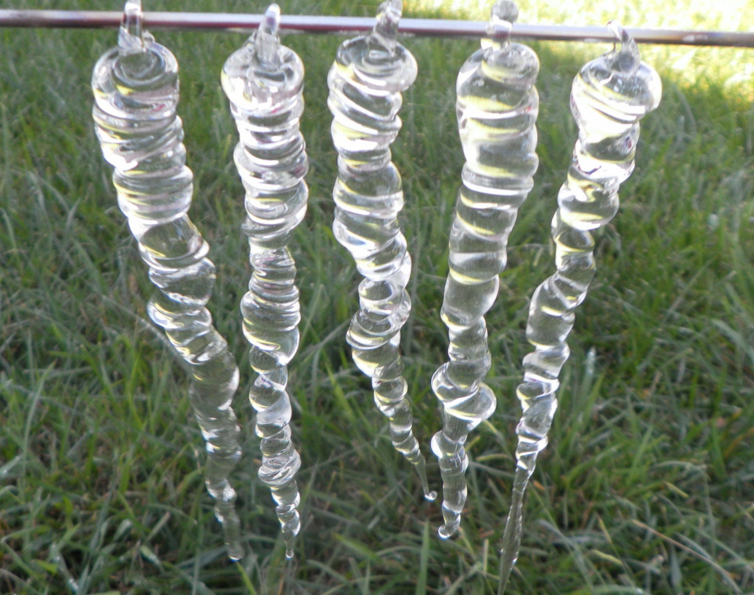 Glass Icicles Set of Twenty Christmas Ornament Holiday Tree - Etsy