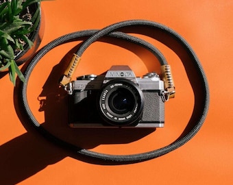 Camera Rope Strap in Black, Green & Red for Analog and DSLR Cameras ...