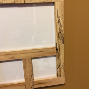 Spalted Maple Picture Frame Collage: Multi Photo Display (5x7 & 3.25 ...