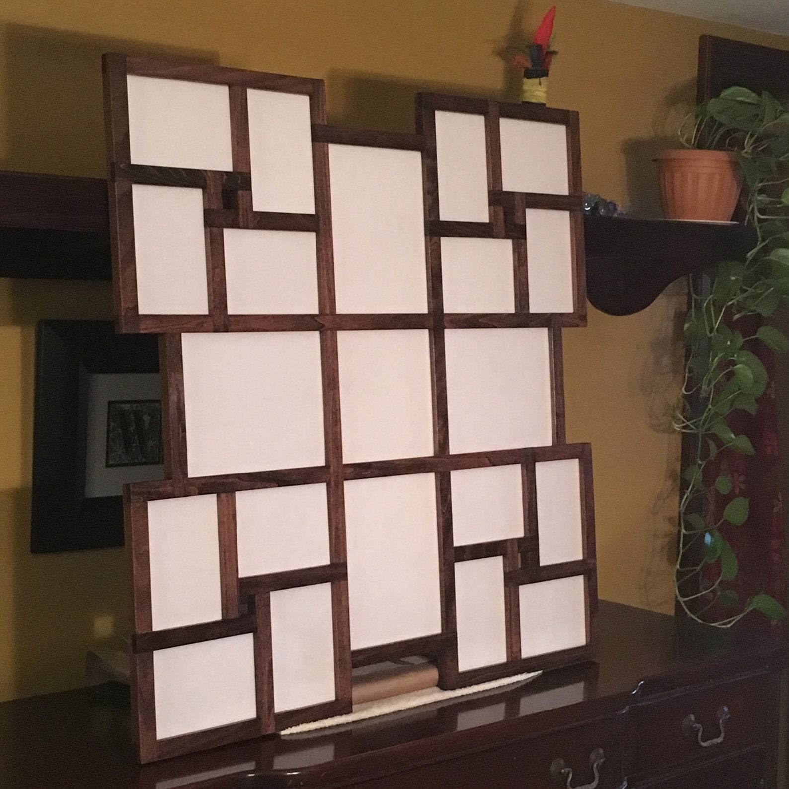 Large Poplar Wood Collage Picture Frame: 20 Opening Gallery Wall ...