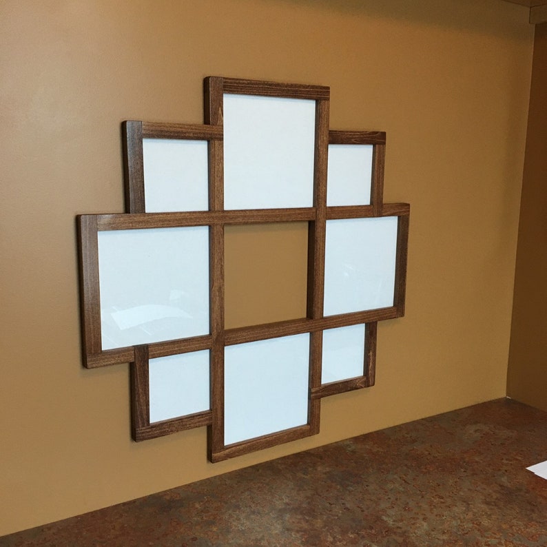 Square Photo Collage Frame: Poplar Wood, 3x3, 5x5, 8x8 Photos - Etsy