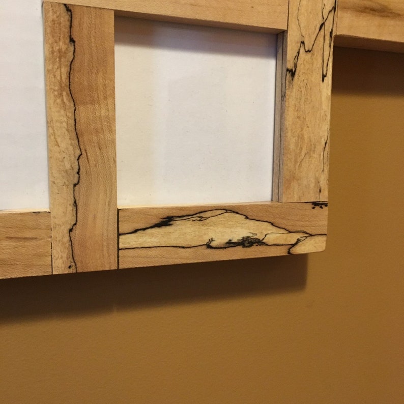 Spalted Maple Picture Frame Collage: Multi Photo Display (5x7 & 3.25 ...
