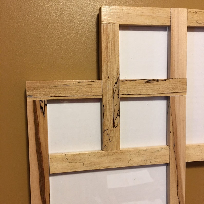 Spalted Maple Picture Frame Collage: Multi Photo Display (5x7 & 3.25 ...
