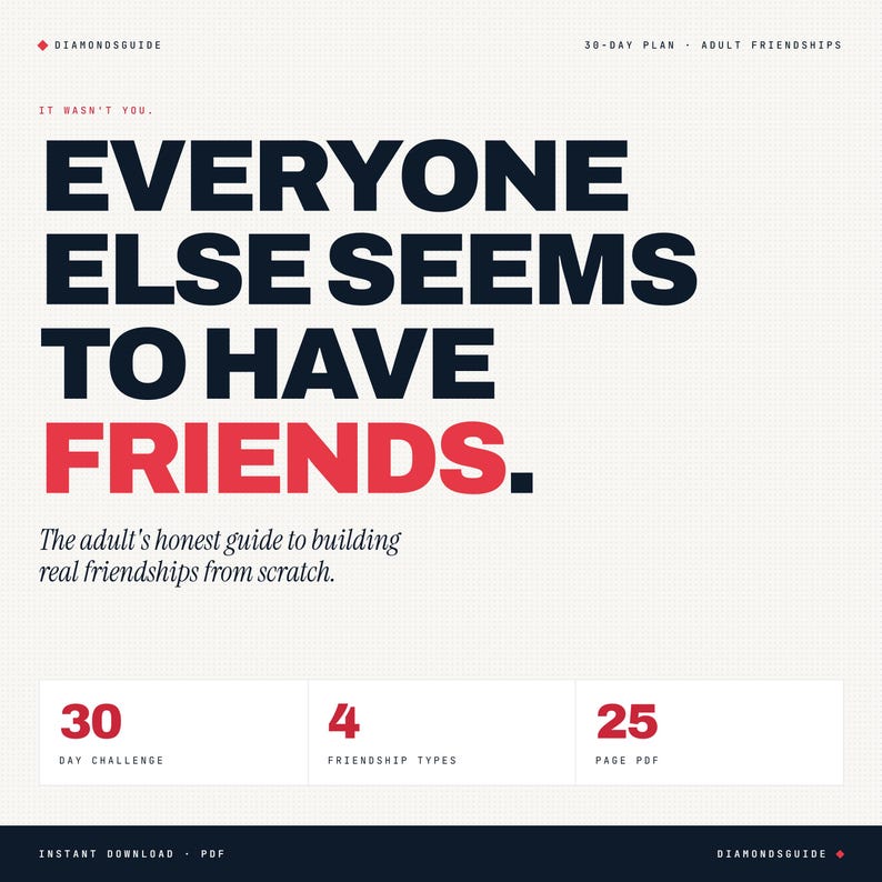 Adult Friendship Guide | Make Friends as an Adult | 30-day Challenge ...