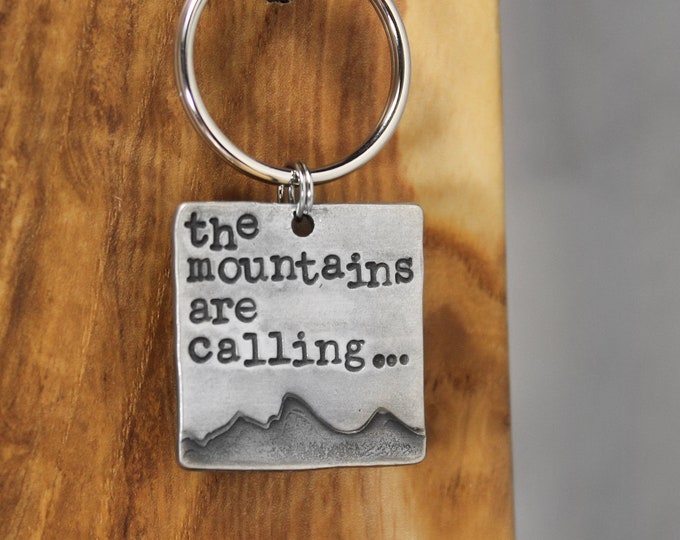 Mountain Keychain, the Mountains Are Calling & I Must Go, Adventure ...