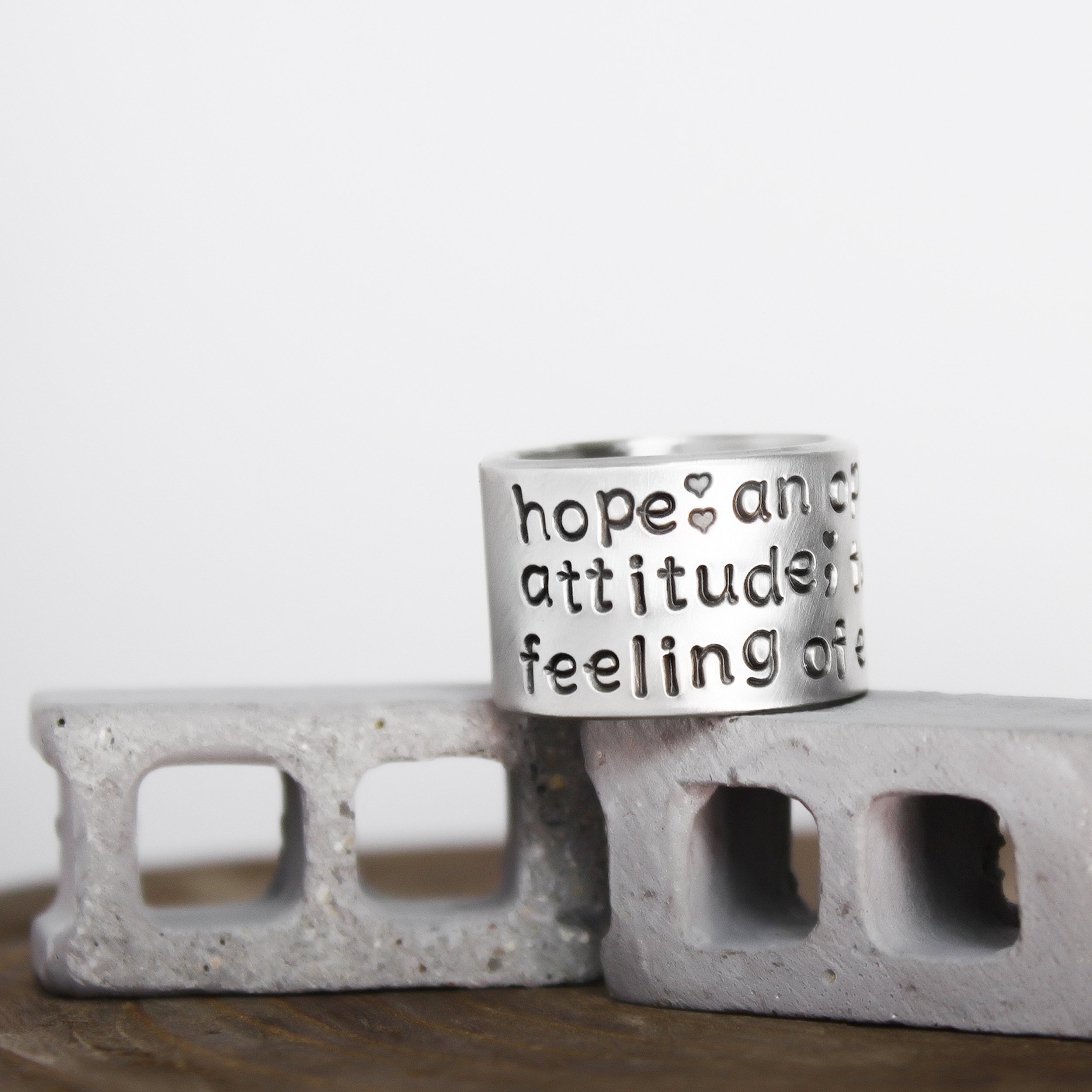 Inspiration Ring Handstamped Jewelry Personalized Gifts for - Etsy