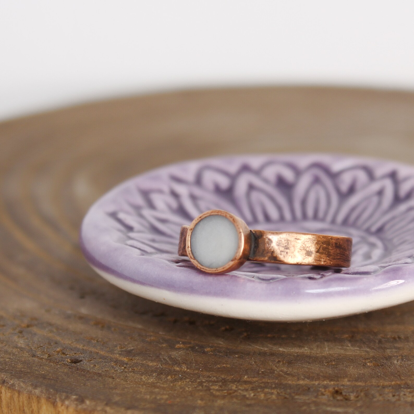 Copper Ring Selenite Ring Chakra Ring Selenite Jewelry | Etsy