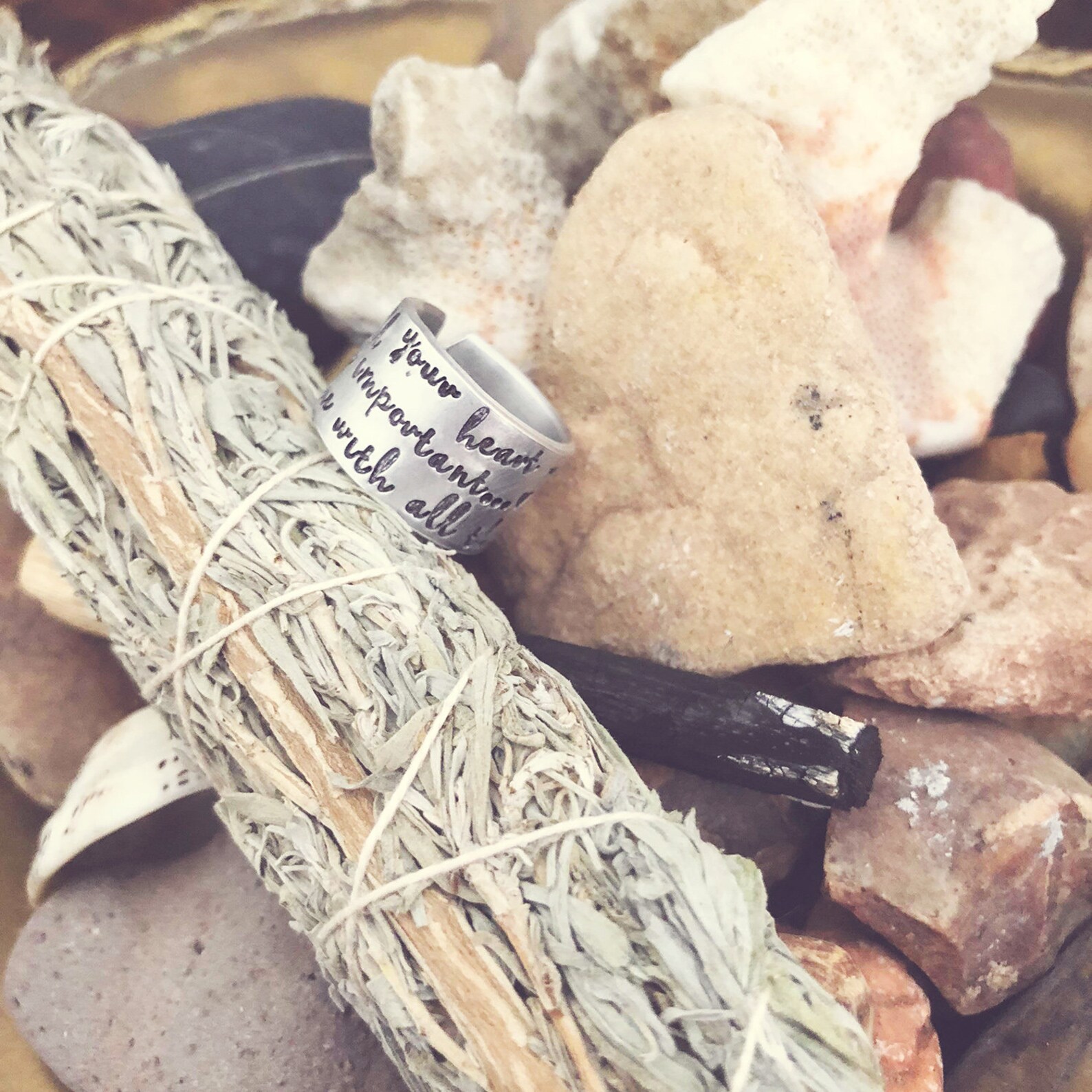 Inspiration Ring Mindfulness Gift Custom Ring Quote Ring - Etsy