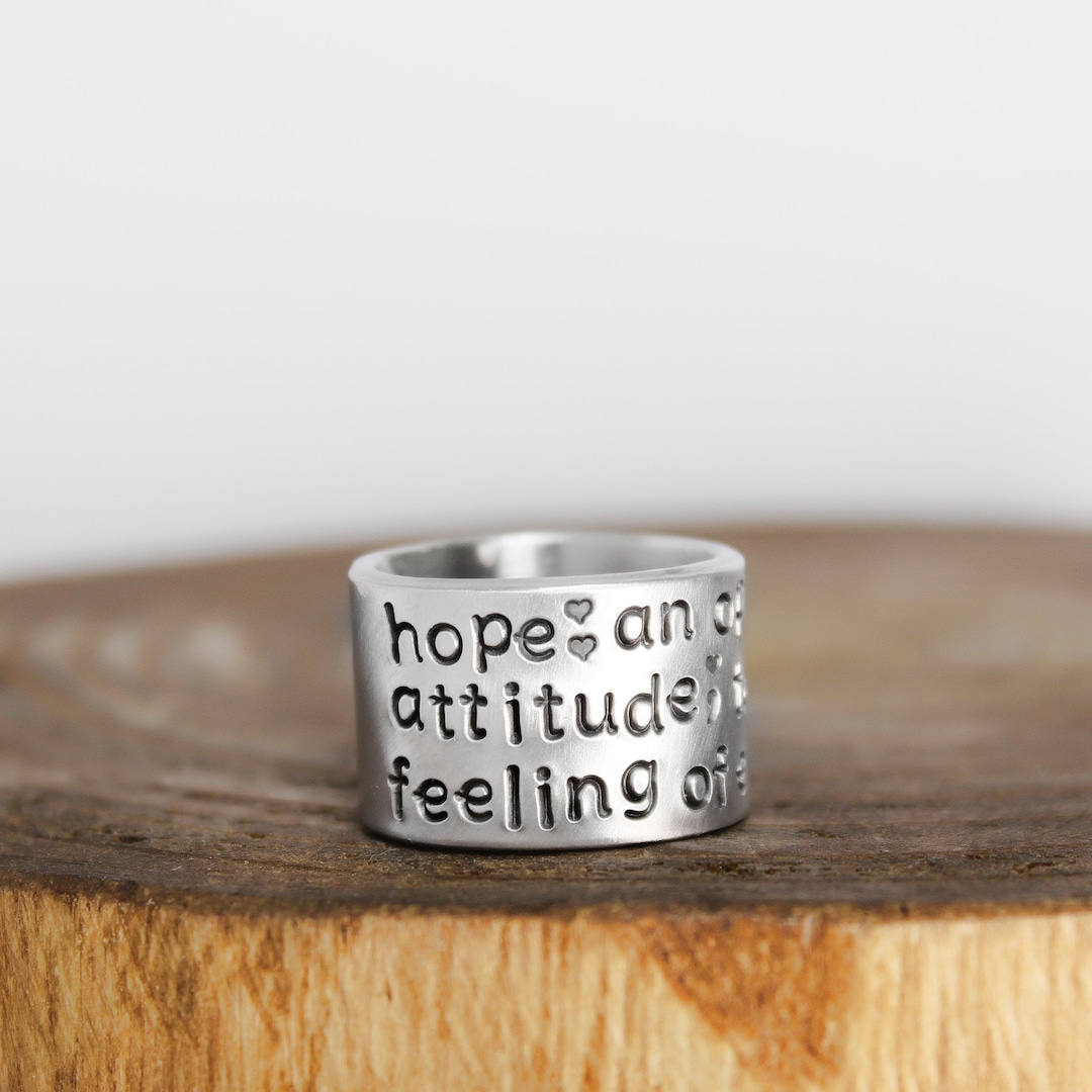 Inspiration Ring, Handstamped Jewelry, Personalized Gifts for Women ...