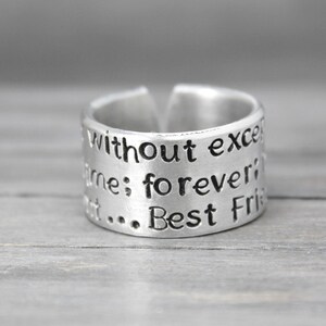 Friendship Rings - Best Friend Ring - Handstamped Jewelry Best Friend ...