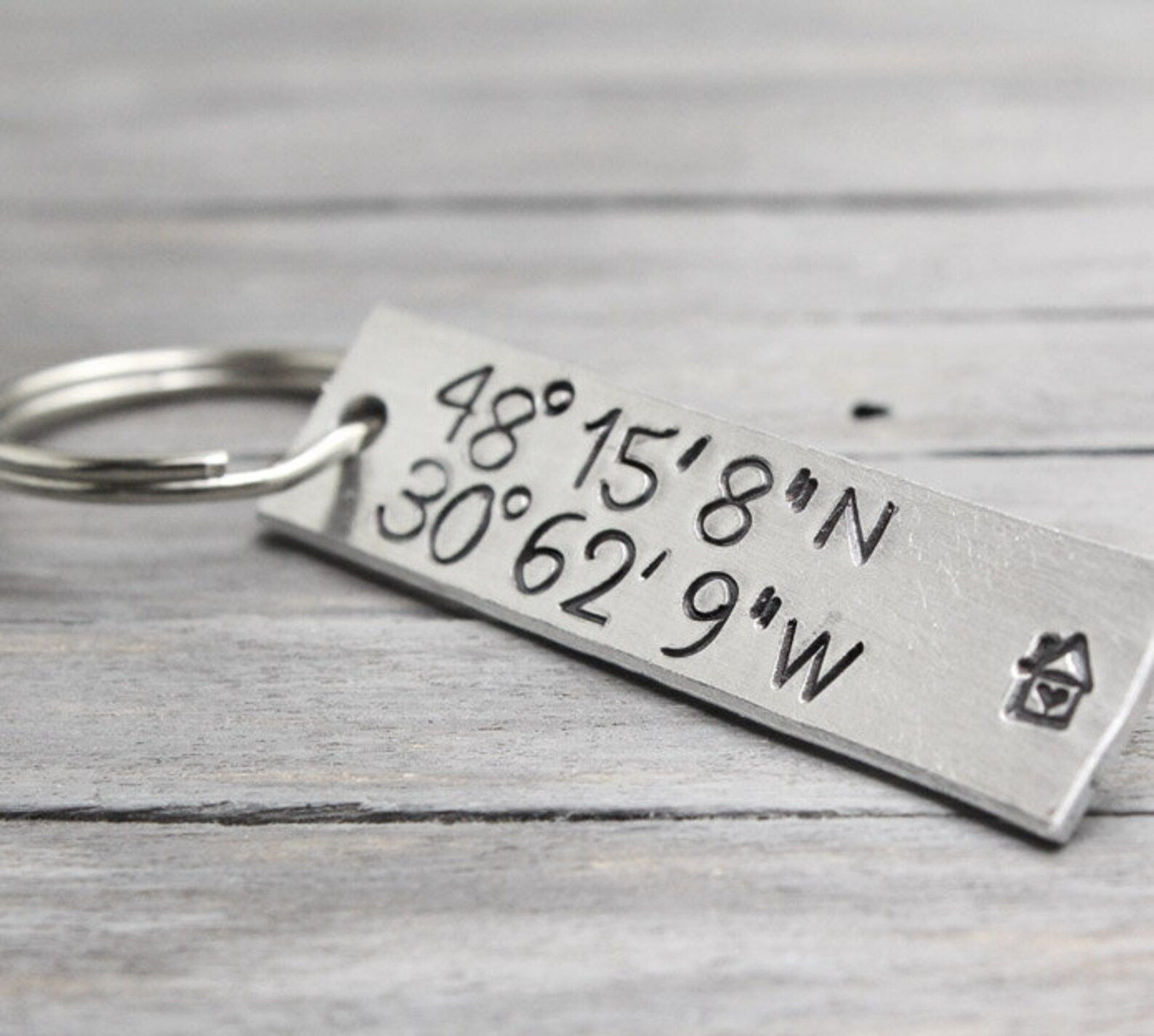 Latitude Longitude Key Chain, Coordinate Key Chain, Custom Coordinates ...