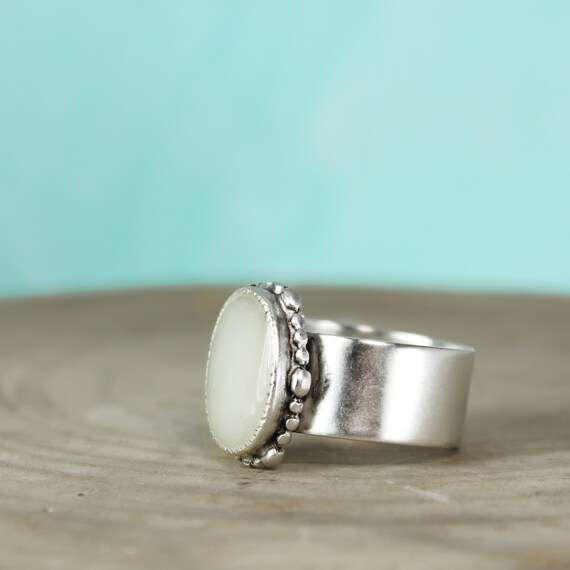 Selenite Ring Chakra Ring Meditation Ring Large | Etsy