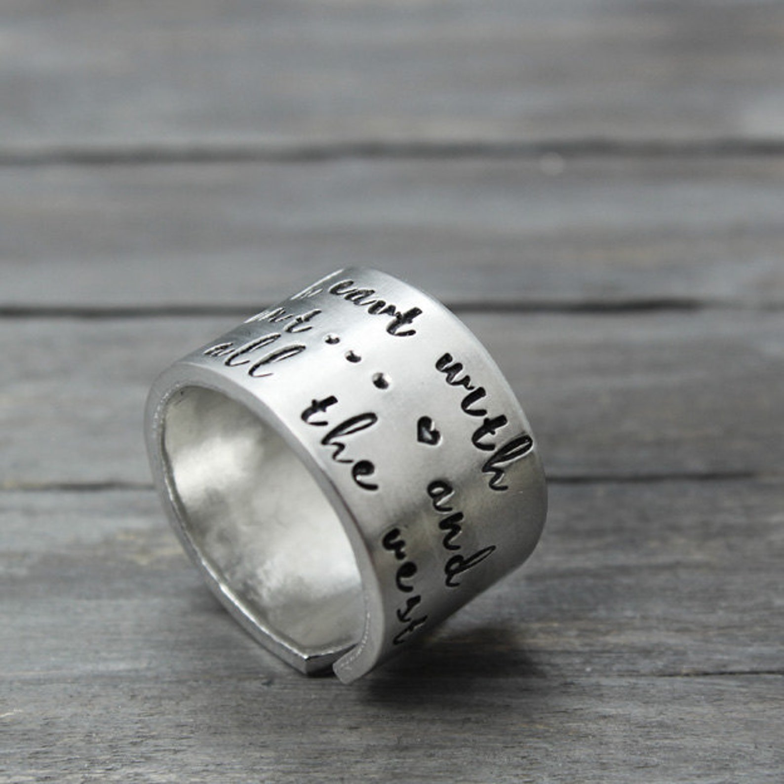 Inspiration Ring Mindfulness Gift Custom Ring Quote Ring - Etsy