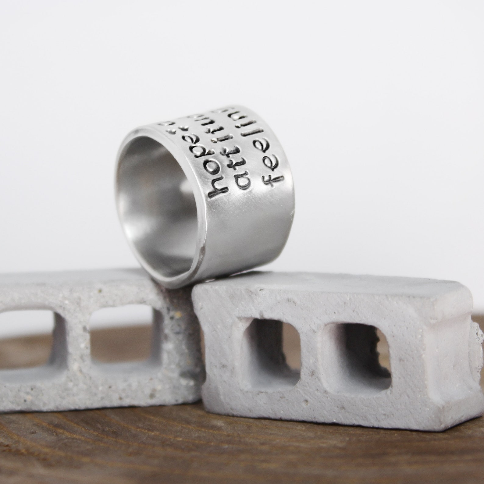 Inspiration Ring Handstamped Jewelry Personalized Gifts for - Etsy