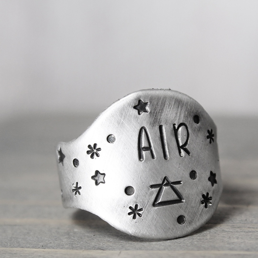 Air Element Ring, Witchcraft Ring, Celestial Ring, Gemini Jewelry ...