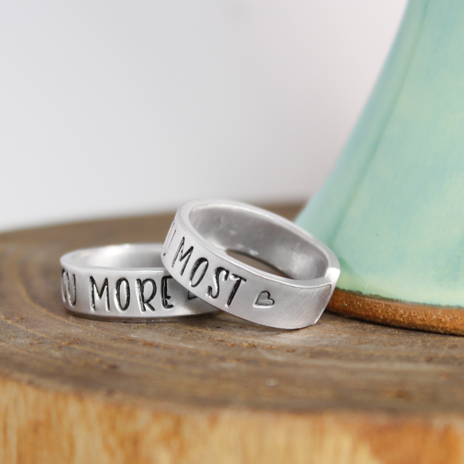 Mother Daughter Ring Set - I Love You Most Ring - Mom Daughter Jewelry ...