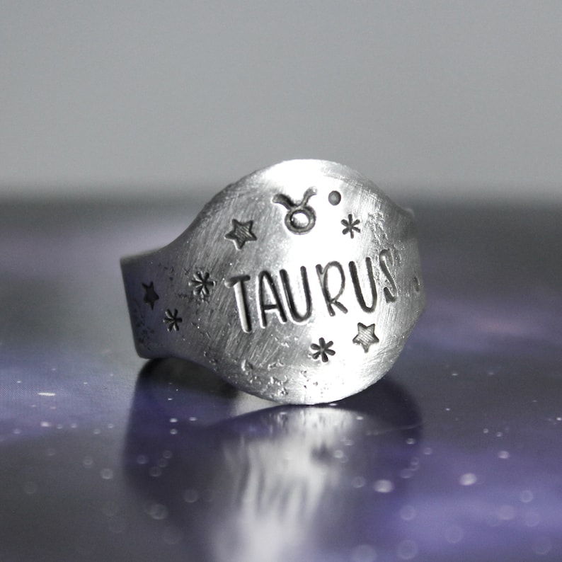 Taurus Zodiac Ring Best Friend Gift for Women Astrology - Etsy