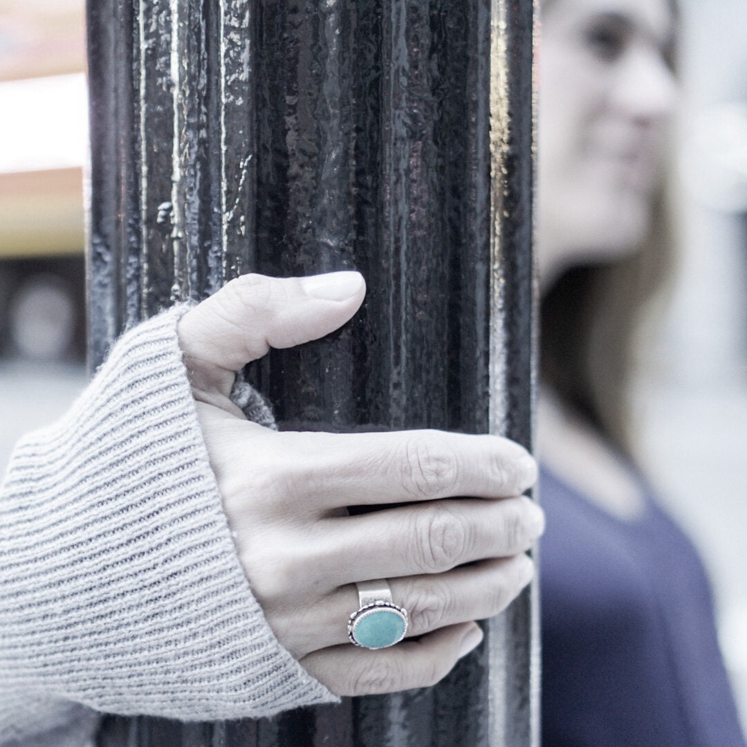 Turquoise Ring Chakra Ring Large Statement Ring | Etsy
