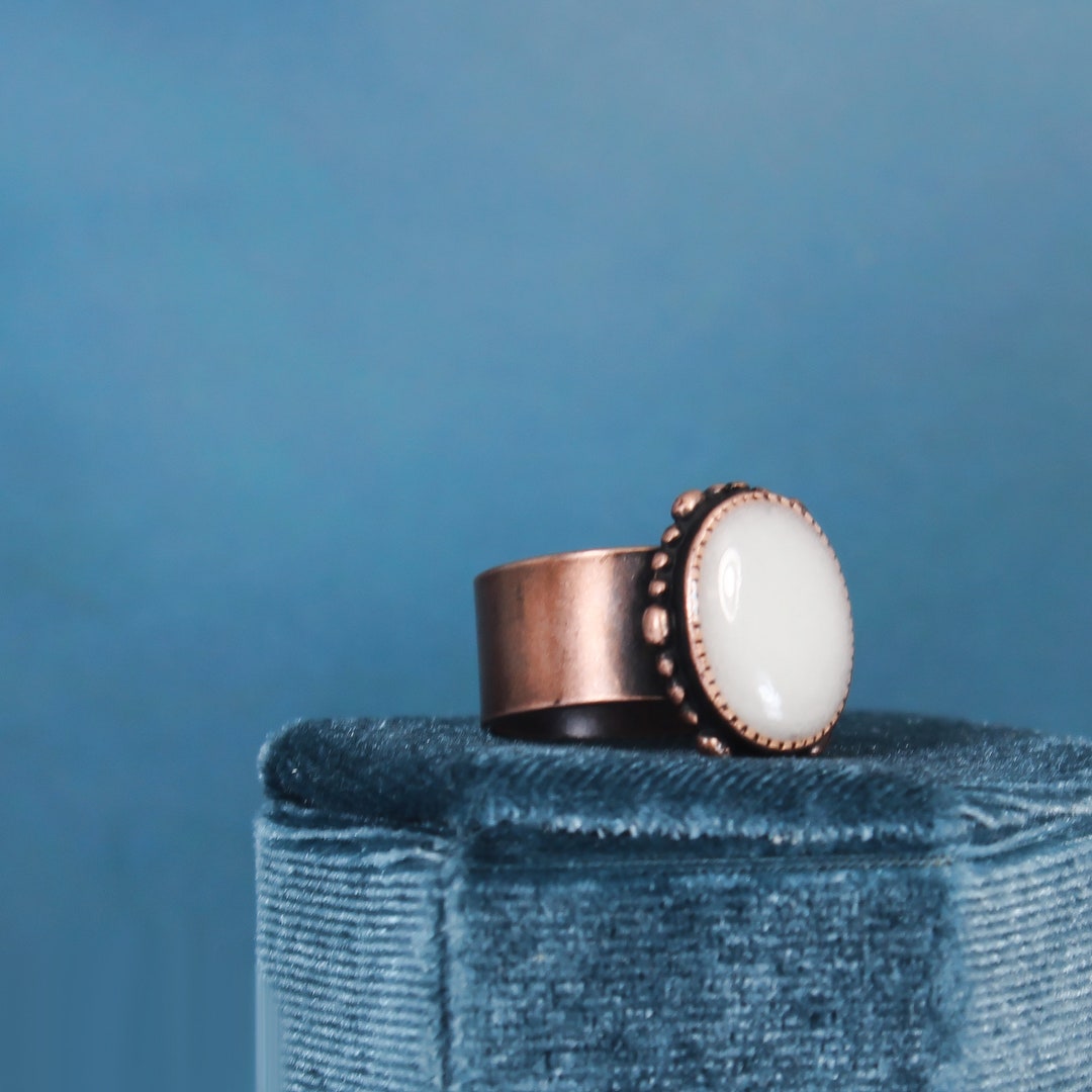 Selenite Ring - Chakra Ring - Meditation Ring - Large Statement Ring - Etsy