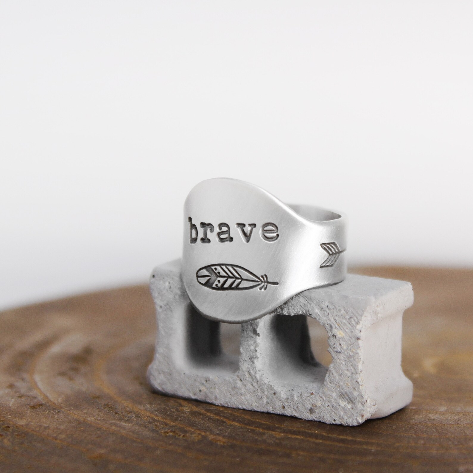 Brave Ring Inspiration Ring Handstamped Jewelry | Etsy