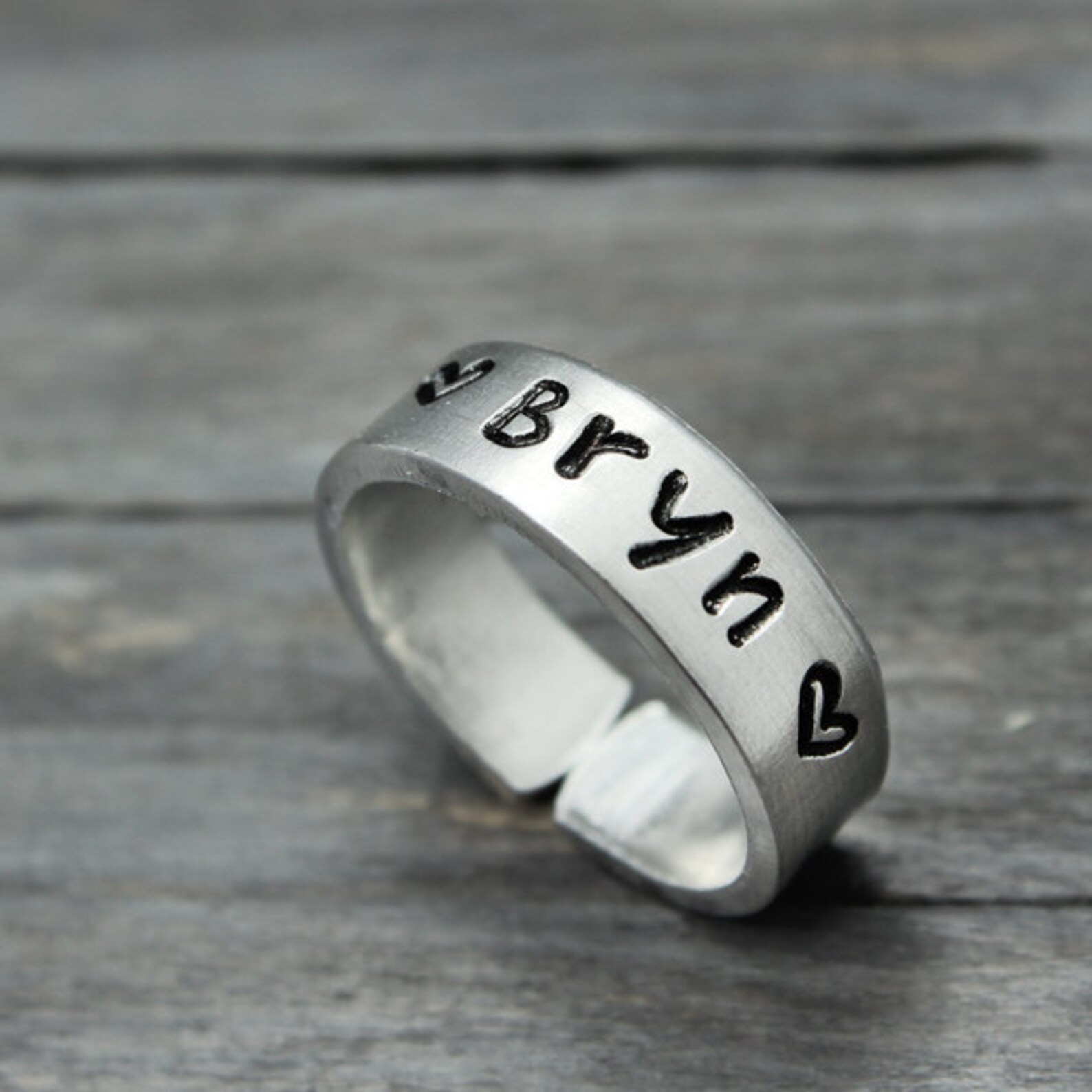 Custom Name Ring Custom Engraved Ring Handstamped Jewelry | Etsy