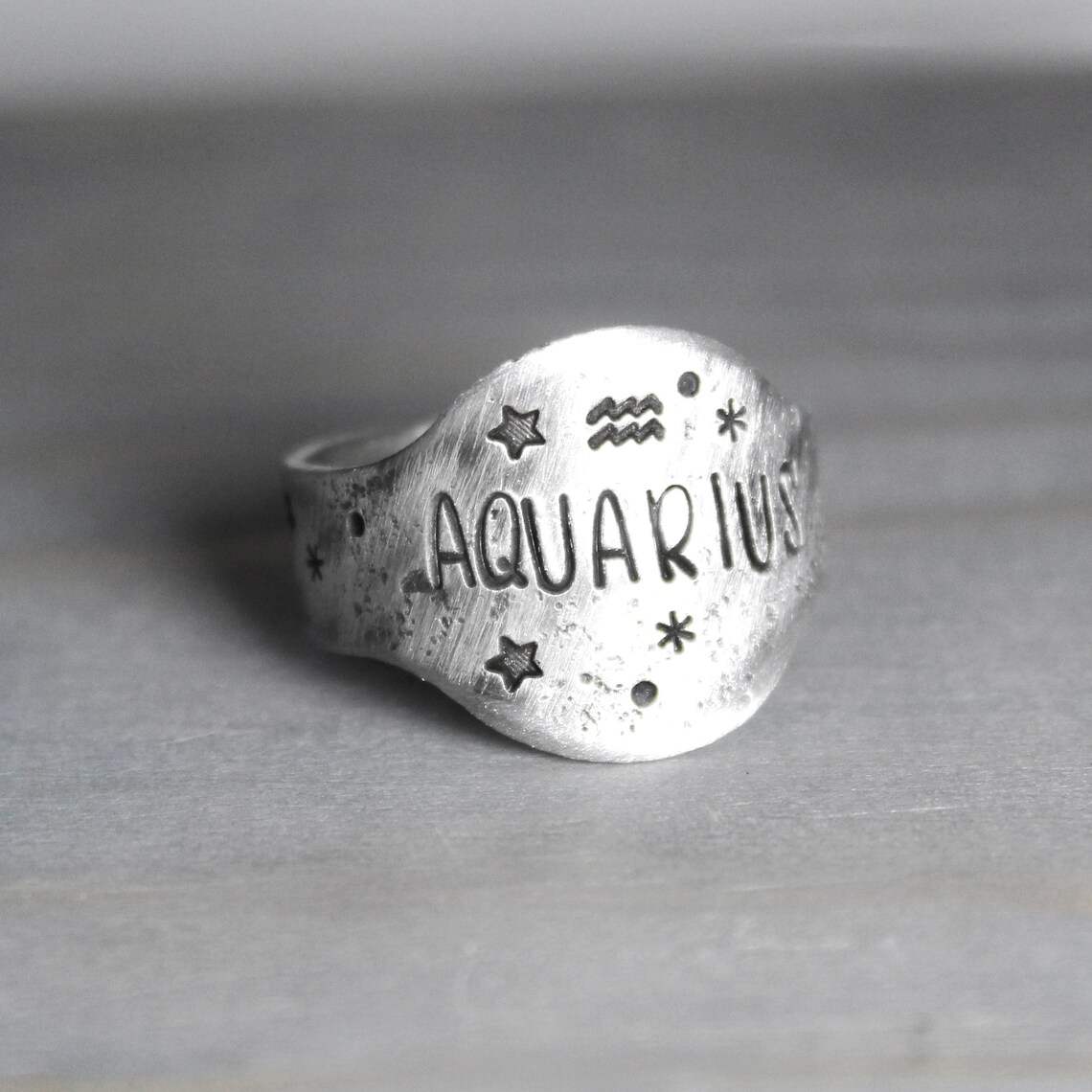 Aquarius Ring Aquarius Zodiac Ring Aquarius Jewelry - Etsy