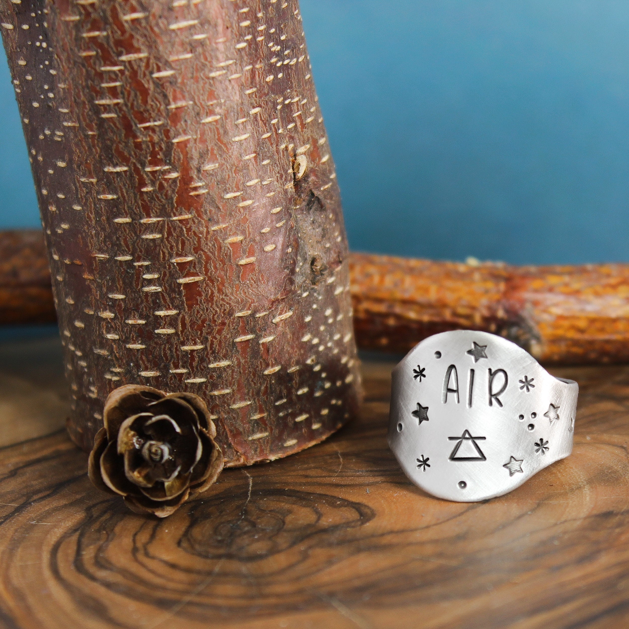 Air Element Ring Witchcraft Ring Celestial Ring Gemini | Etsy