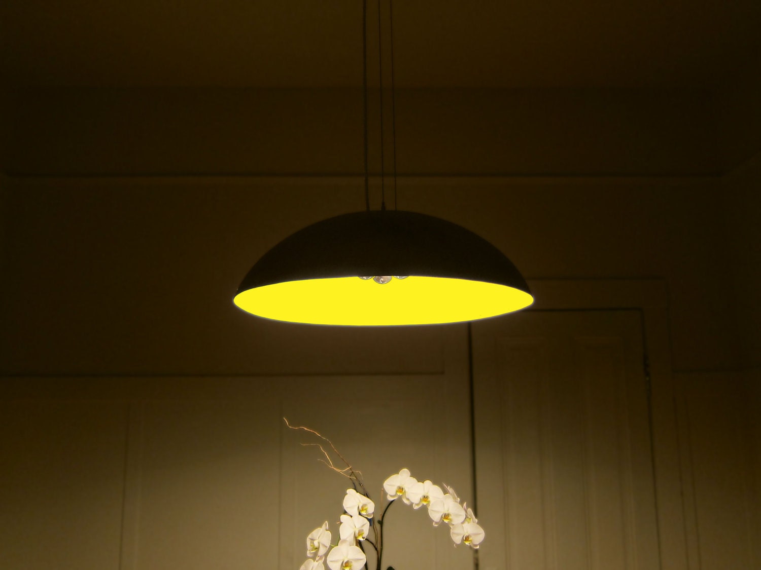 Large 26" Steel Dome Pendant Light, Custom Color - Etsy