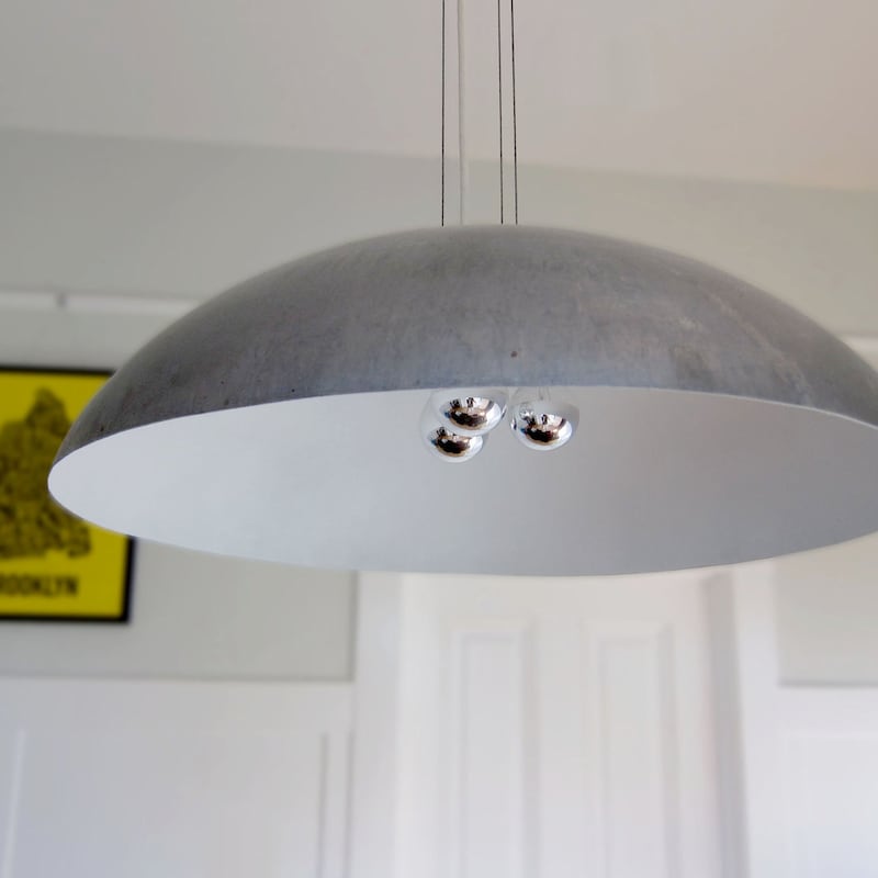 Concrete Pendant Light - Etsy