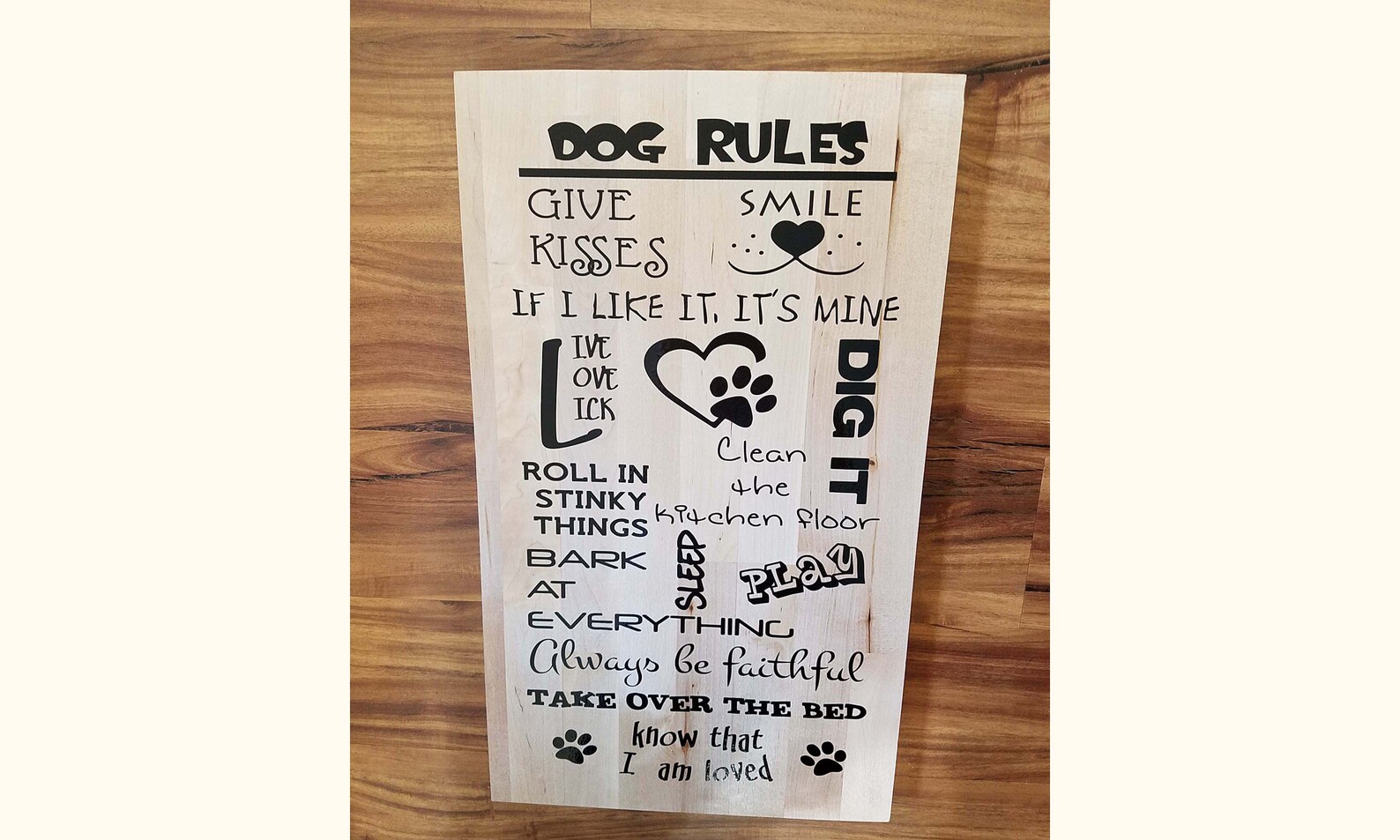 Dog Home Decor Sign, Dog Home Sign, Dog Home Decor, Dogs Rule, Dogs ...