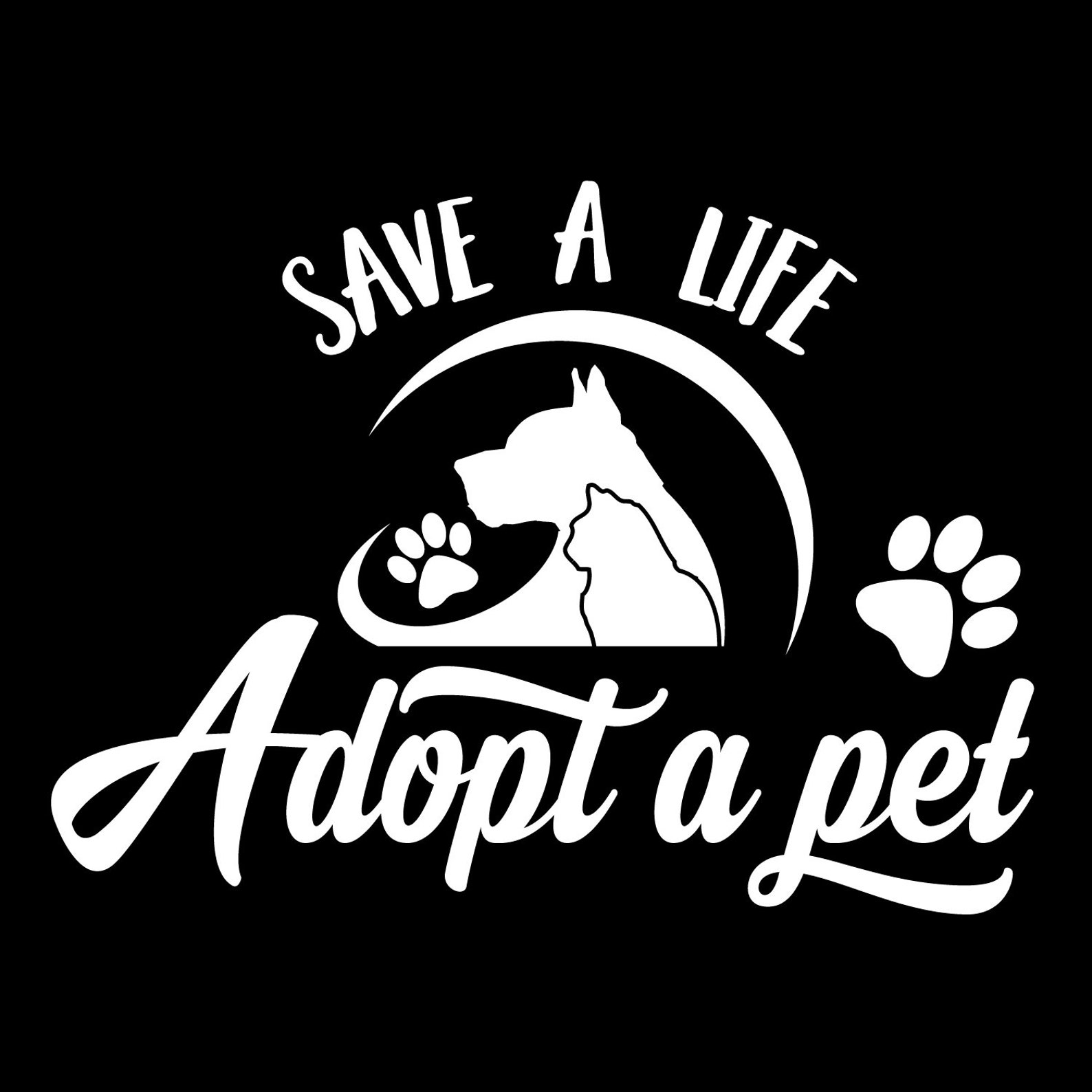 Pet Rescue Decal Animal Rescue Decal Dog Rescue Decal Adopt - Etsy