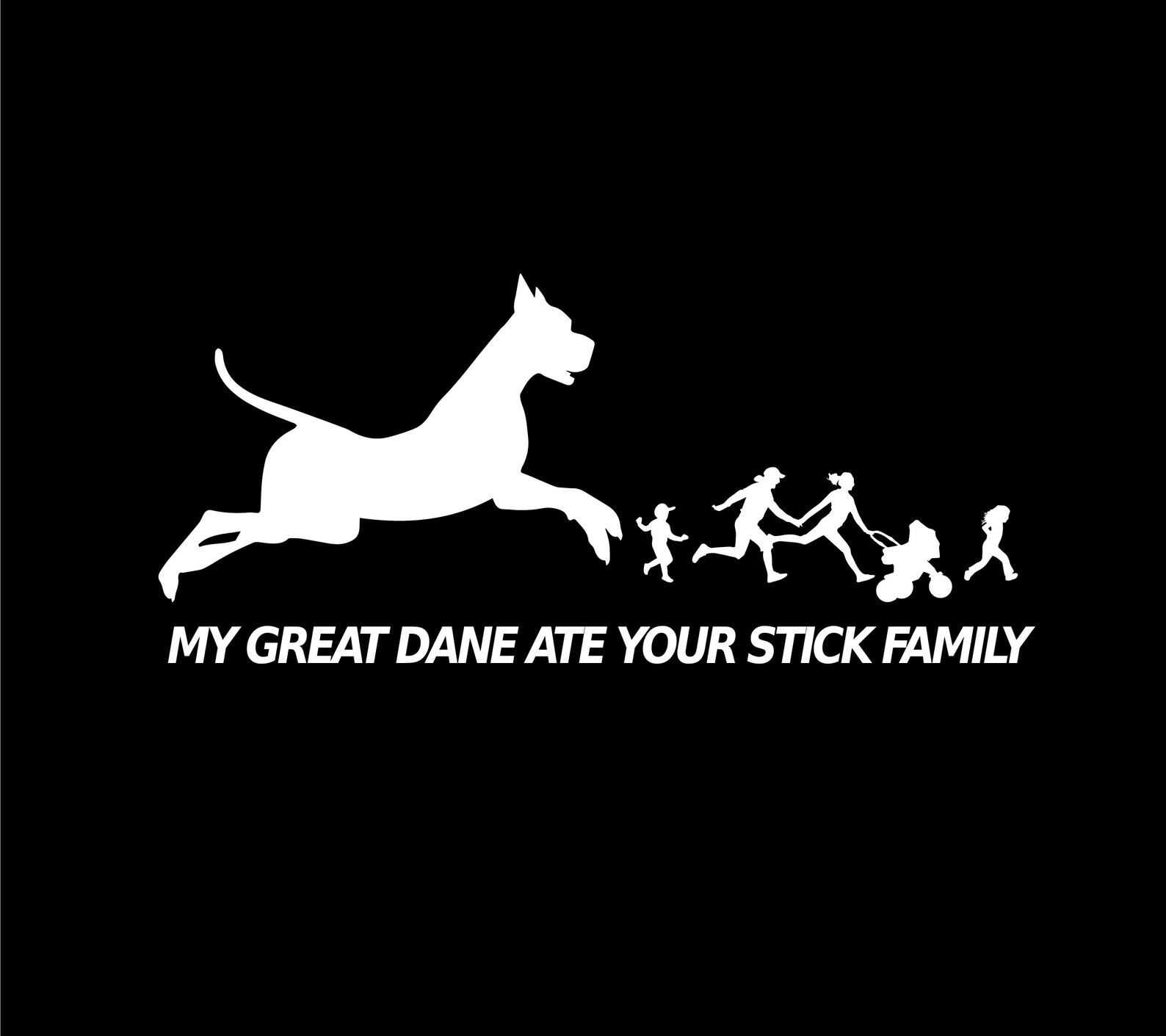 Great Dane Sticker, Great Dane Decal, Great Dane Gift, Dog Breed Decals ...
