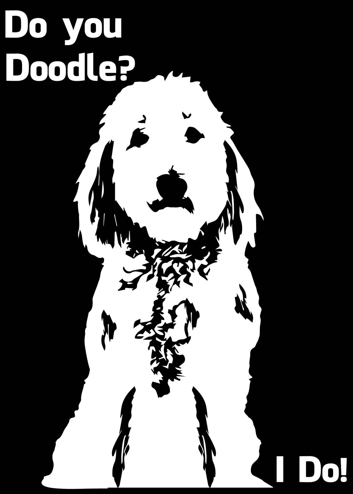 Doodle Decal Doodle Car Decal Golden Doodle Decal | Etsy
