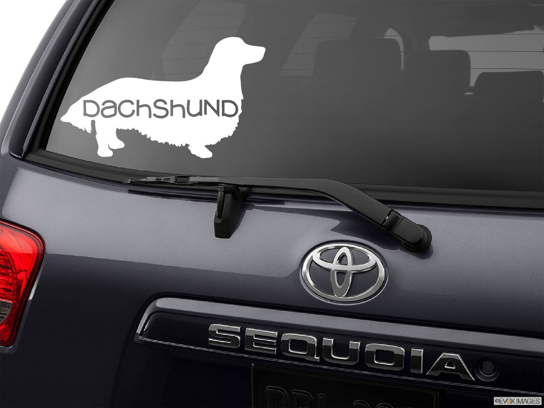 Wiener Dog Decal, Wiener Dog Sticker, Dachshund Decal, Longhair ...