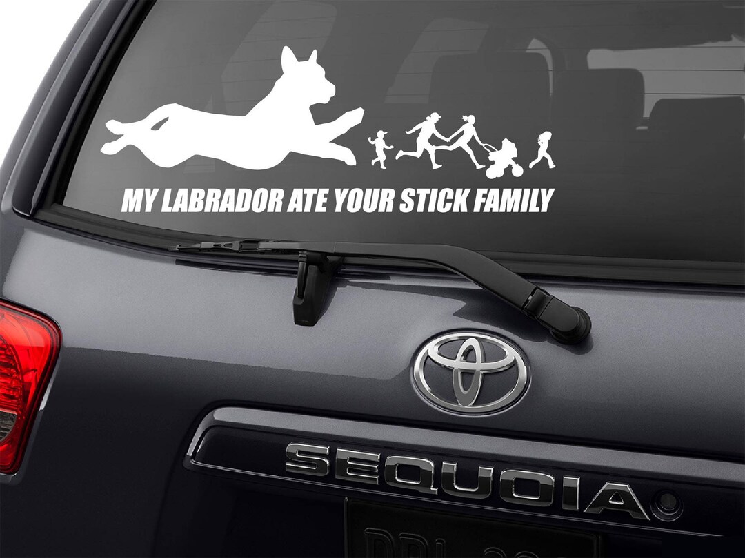 Labrador Decal, Labrador Car Decal, Labrador Sticker, Labrador Ate Your ...
