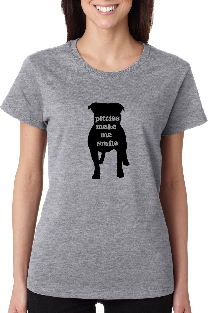 Pit Bull T-shirt, Pittie Clothing, Pit Bull Shirt, Pitties Make Me ...