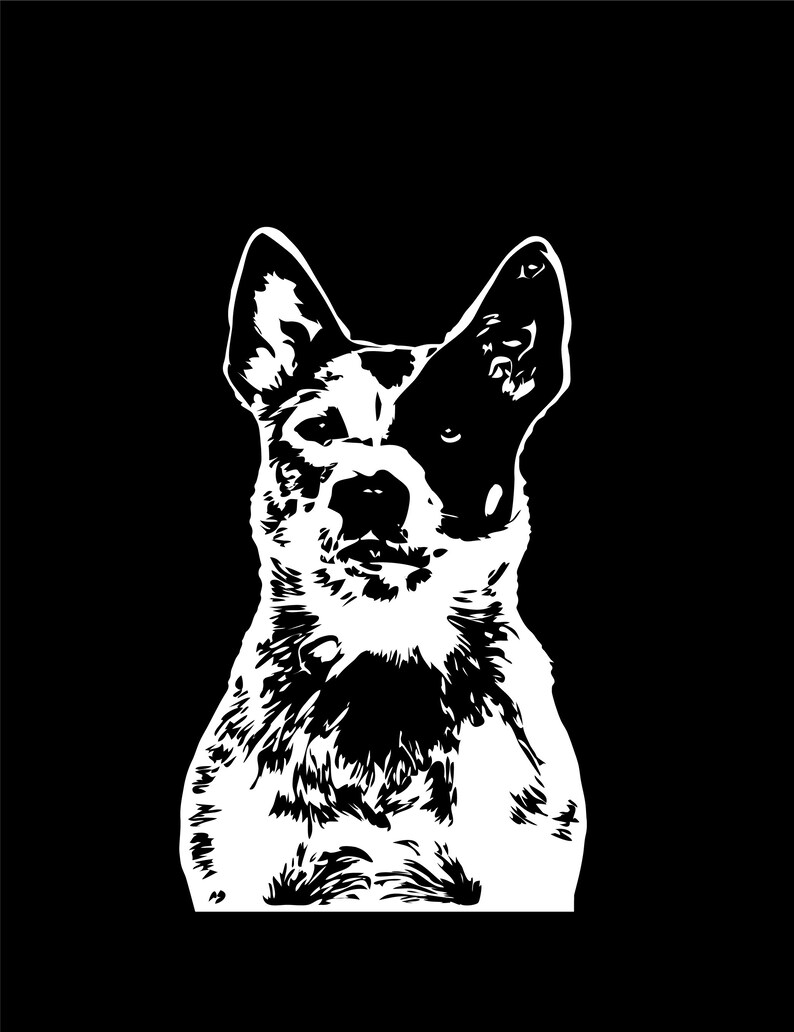 Cattle Dog Blue Heeler Cattle Dog Decal Red Heeler Heeler - Etsy