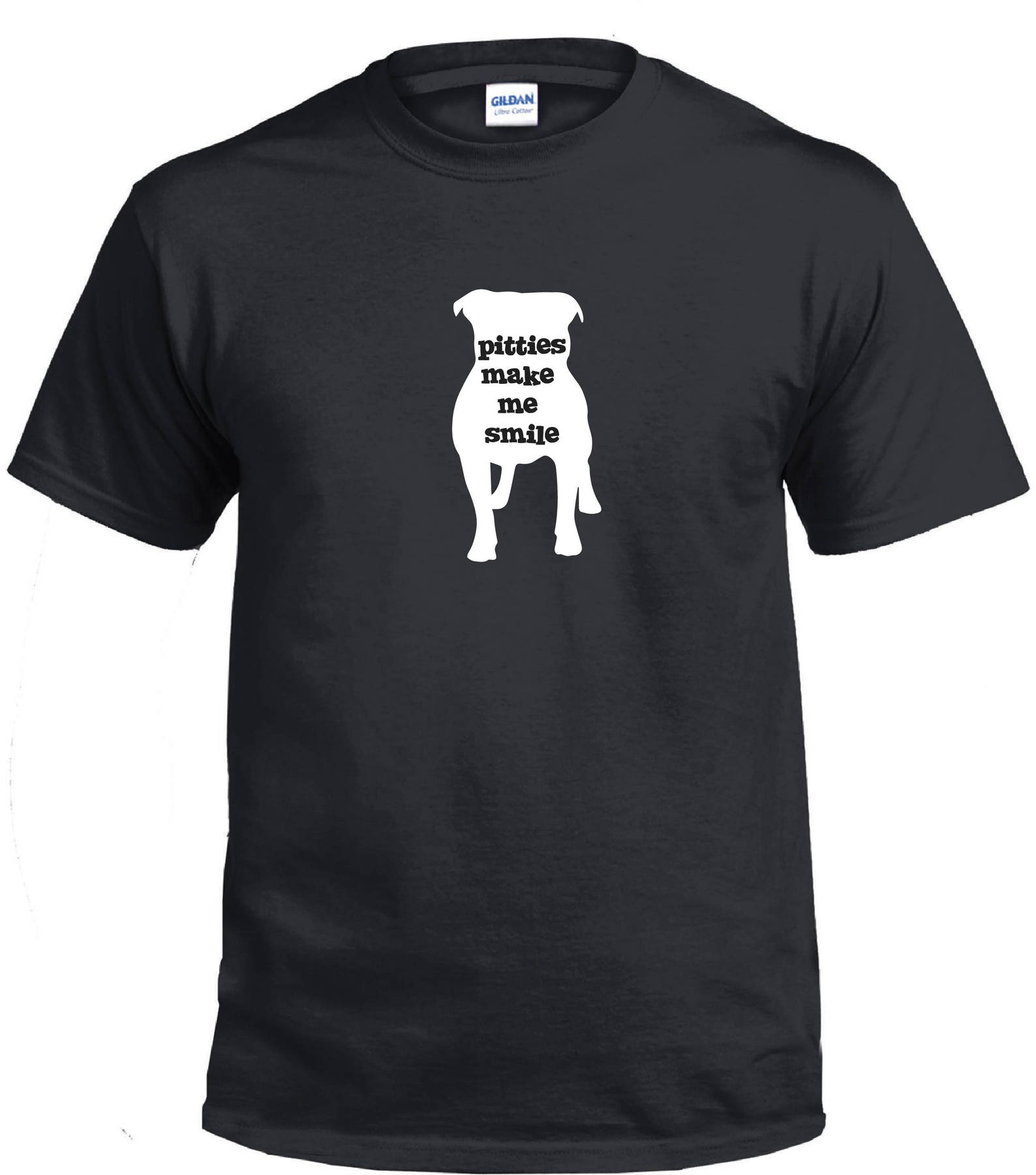 Pit Bull T-shirt, Pittie Clothing, Pit Bull Shirt, Pitties Make Me ...