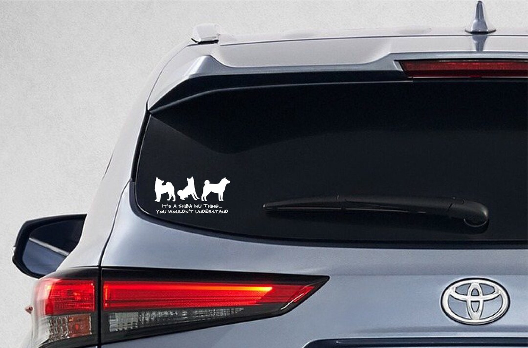 Shiba Inu Decal, Shiba Inu, Shiba Inu Gift, Dog Kennel Decal, Car Decal ...