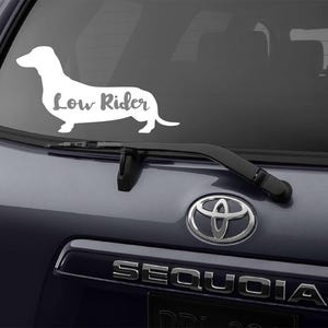 Wiener Dog Sticker, Low Rider Decals, Wiener Dog Decal, Wiener Dog ...