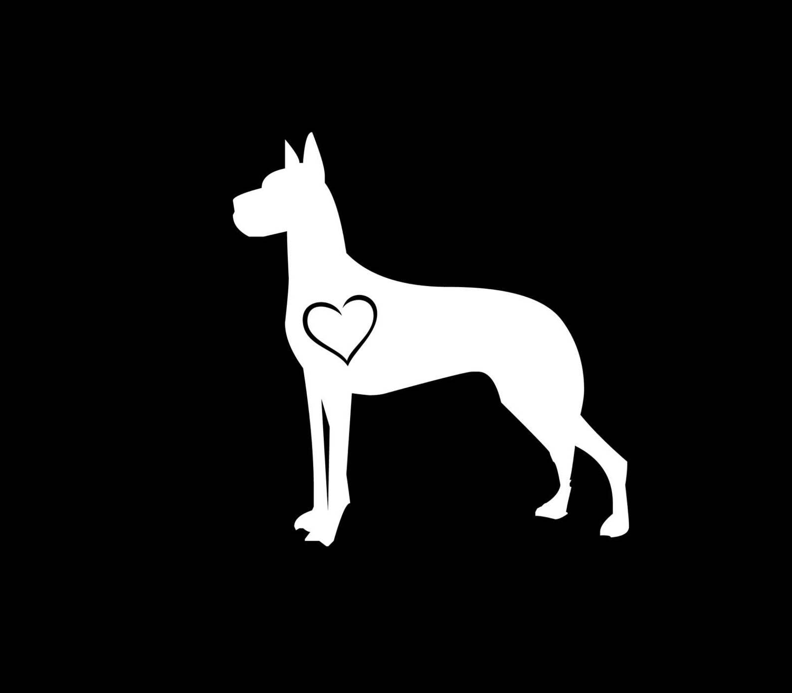 Great Dane Decal, Great Dane Sticker, Great Dane Car Graphic, Great ...