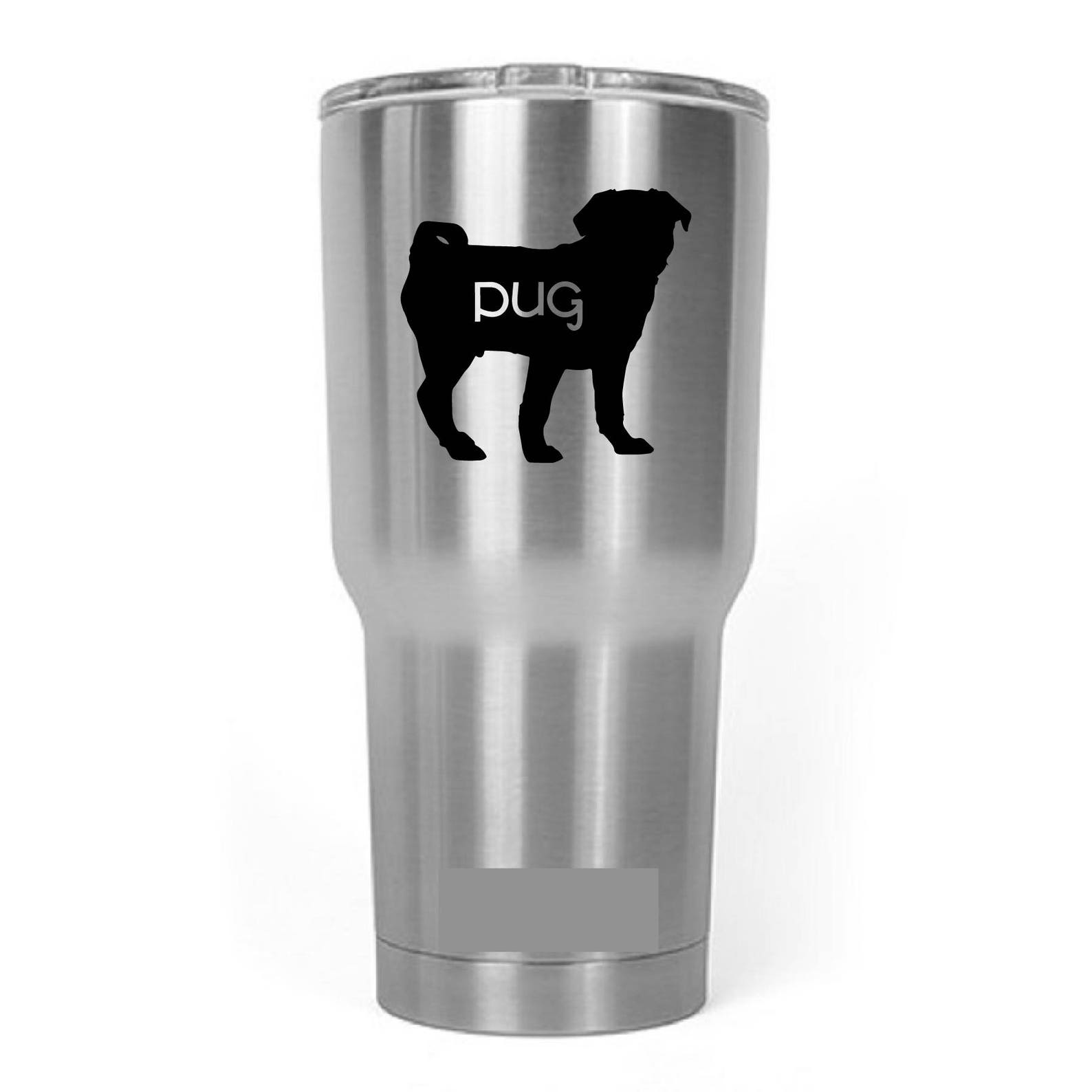 Pug Decal Pug Car Decal Pug Sticker Dog Breed Stickers Dog - Etsy