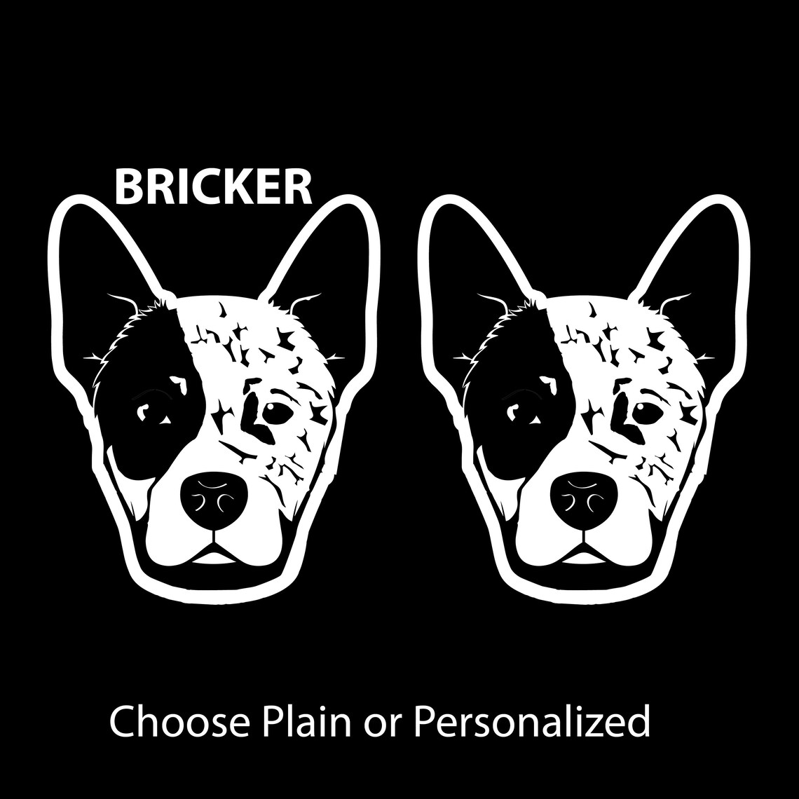 Heeler Decal Cattle Dog Blue Heeler Cattle Dog Decal Red | Etsy