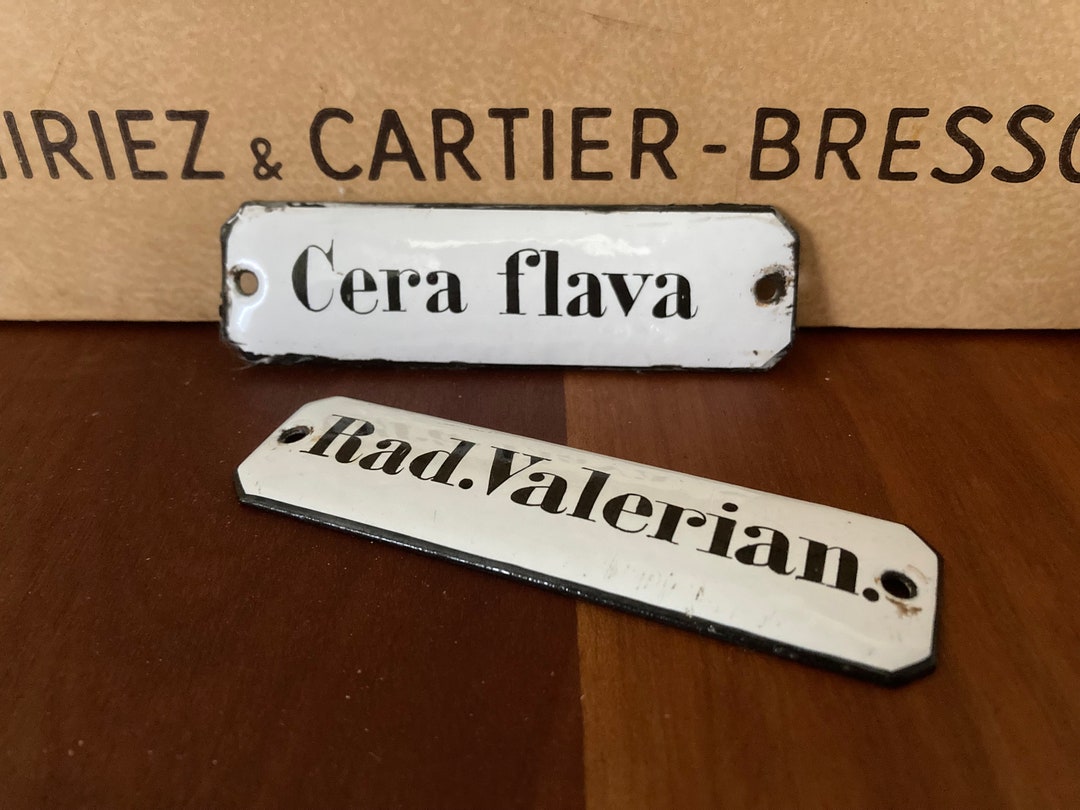 Antique Enamel Pharmacy Signs, Hand Painted Lettering, Apothecary ...