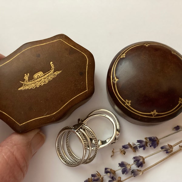 Italian Leather Jewelry Boxes - Etsy