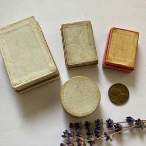 Antique Tiny Cardboard Jewelry Boxes With Lithographs of Victorian ...