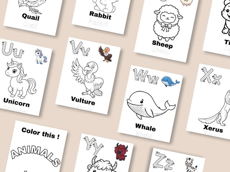 Animal Alphabet Tracing Worksheets | A-Z Kids Learning Pack (printable ...