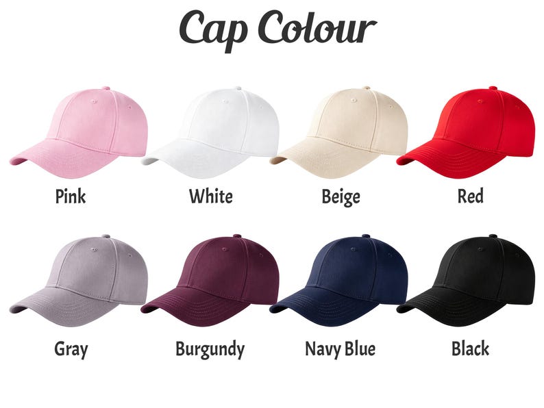 Custom Embroidered Baseball Cap, 100% Cotton Dad Hat, Personalized Text ...